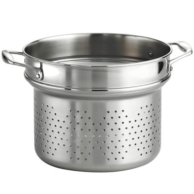 18/10 Stainless Steel 9½" Pasta Insert for Tramontina Gourmet 8-qt. Tri ...