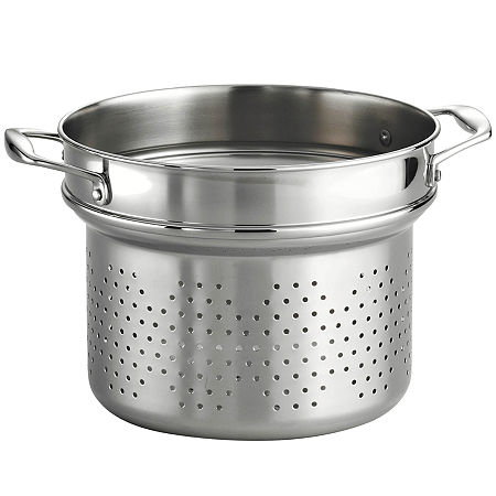 Tramontina Signature Stainless Steel Pasta Insert fit 8-Quart Stock Pots - Stainless