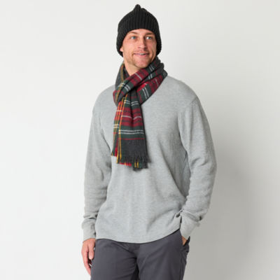 St. John's Bay Solid Beanie W/ Plaid Scarf 2-pc. Cold Weather Set ...
