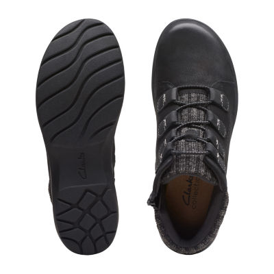 Clarks Womens Carleigh Jade Flat Heel Booties, Color: Black - JCPenney