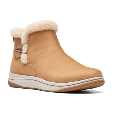 Clarks Womens Breeze Fur Flat Heel Winter Boots - JCPenney