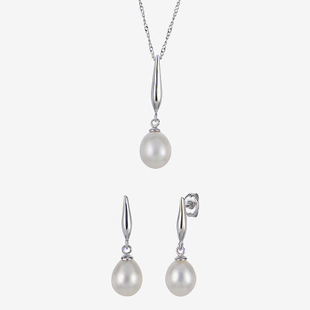 Click here for Womens White Cultured Freshwater Pearl Sterling Si... prices
