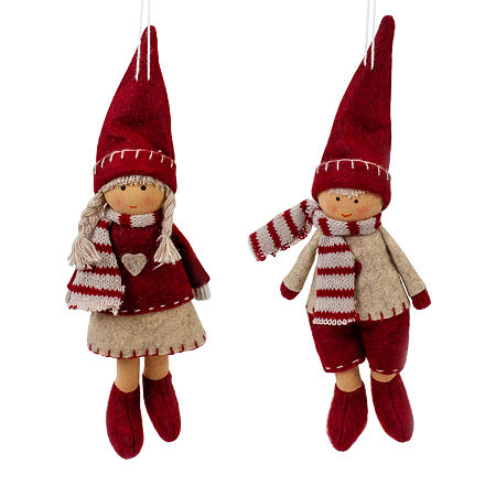 Click here for Set of 2 Boy and Girl Hanging Doll Christmas Ornam... prices