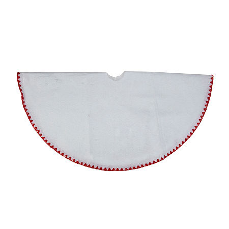 Click here for 26 White and Red Shell Stitching Mini Christmas Tr... prices