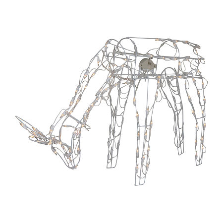 Click here for 42 Lighted White Feeding Reindeer Animated Outdoor... prices