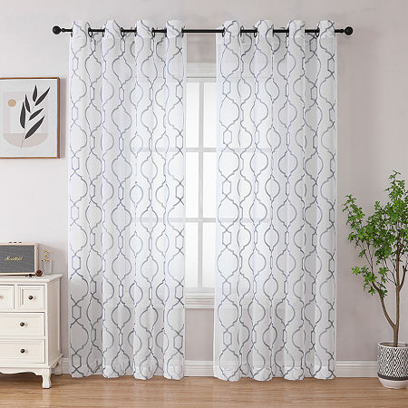 Click here for Avondale Grommet Top Sheer Single Curtain Panel  O... prices
