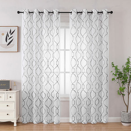 Click here for Avondale Grommet Top Sheer Single Curtain Panel  O... prices