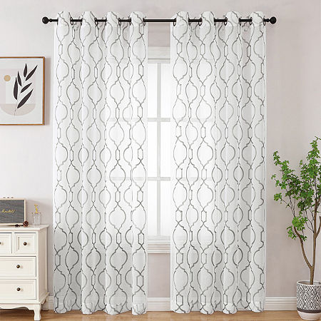 Click here for Avondale Grommet Top Sheer Single Curtain Panel  O... prices