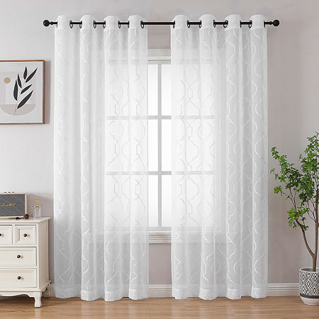Click here for Avondale Grommet Top Sheer Single Curtain Panel  O... prices