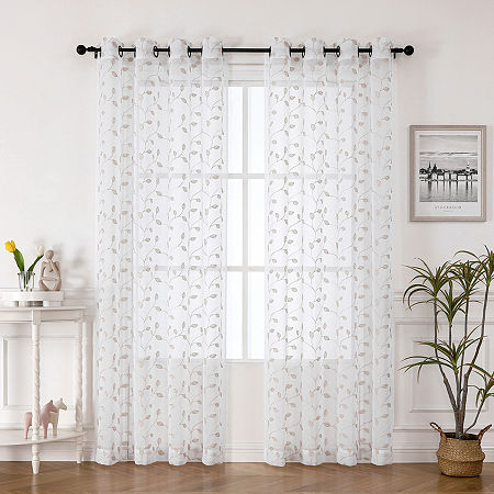 Click here for Elberon Grommet Top Sheer Single Curtain Panel  On... prices