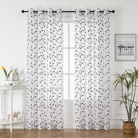Click here for Elberon Grommet Top Sheer Single Curtain Panel  On... prices
