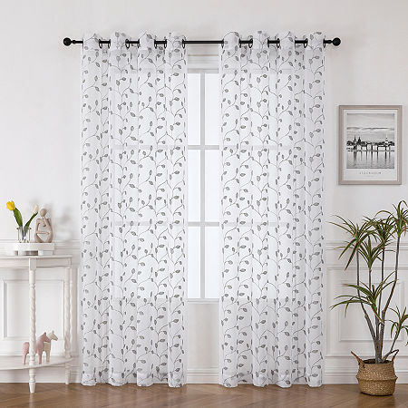 Click here for Elberon Grommet Top Sheer Single Curtain Panel  On... prices