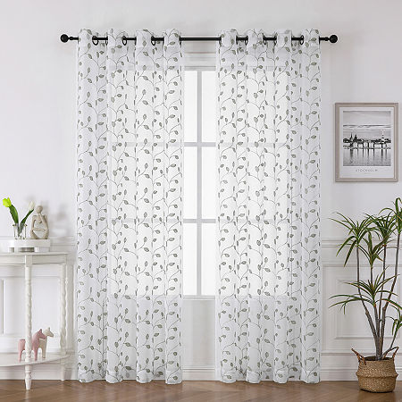 Click here for Elberon Grommet Top Sheer Single Curtain Panel  On... prices