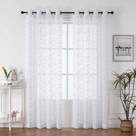 Click here for Elberon Grommet Top Sheer Single Curtain Panel  On... prices
