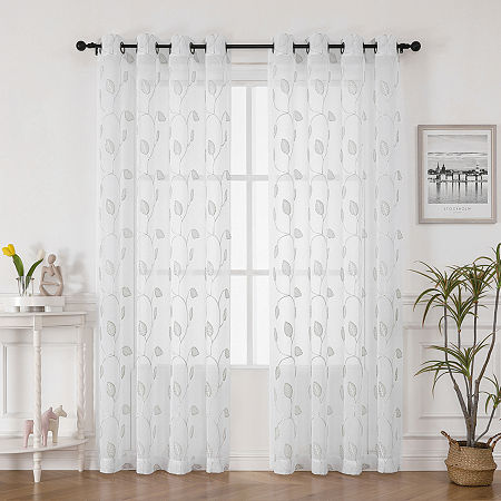 Click here for Florence Grommet Top Sheer Single Curtain Panel  O... prices