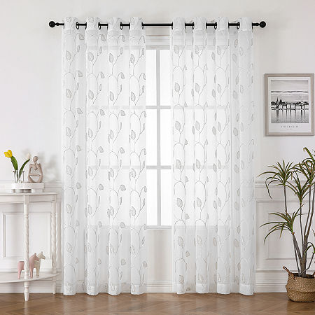 Click here for Florence Grommet Top Sheer Single Curtain Panel  O... prices