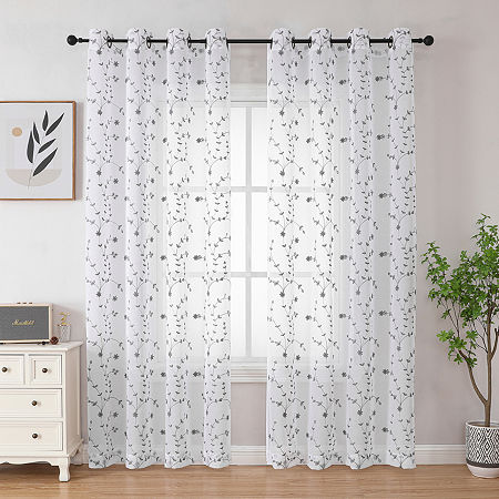 Click here for Joda Grommet Top Sheer Single Curtain Panel  One S... prices