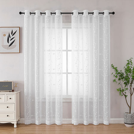 Click here for Joda Grommet Top Sheer Single Curtain Panel  One S... prices