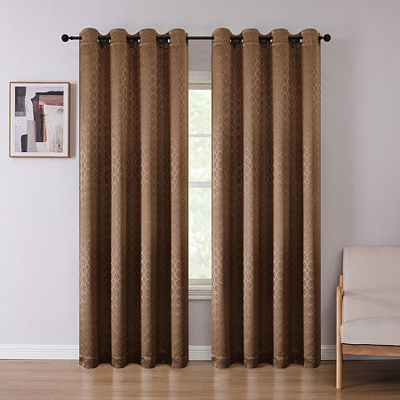 Click here for Regal Home Tobias Embossed Grommet Top Blackout Si... prices