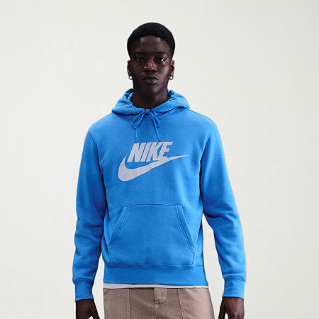 Click here for Nike Club Mens Long Sleeve Hoodie  Large  Blue prices