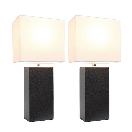 Click here for Elegant Designs(tm) Modern Leather Table Lamps - S... prices