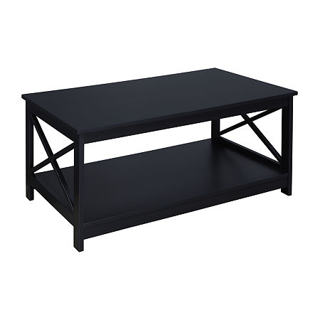 Click here for Oxford Coffee Table with Shelf  One Size  Black prices