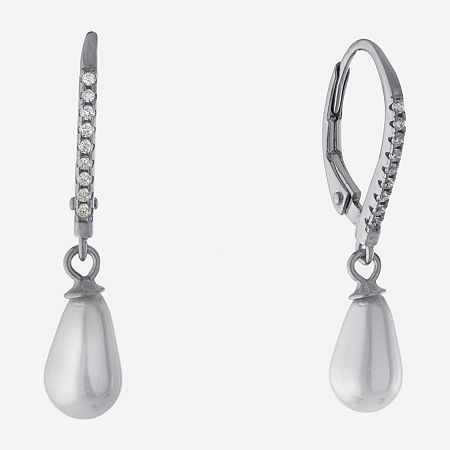 Click here for Silver Treasures Womens Simulated Pearl Sterling S... prices