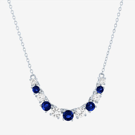 Click here for Womens Lab Created Gemstone Sterling Silver Collar... prices