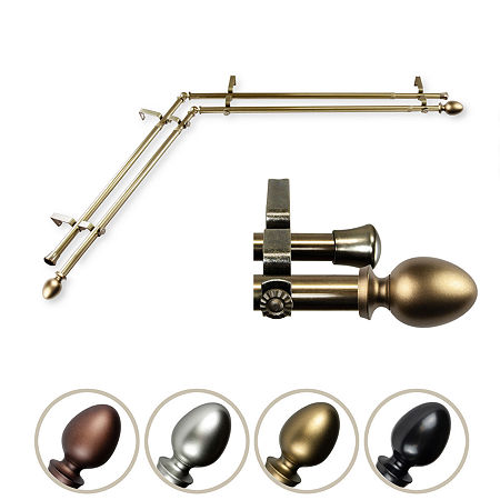 Click here for Rod Desyne Emeka Corner Double Curtain Rod  One Si... prices