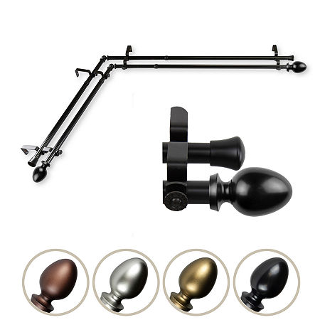 Click here for Rod Desyne Emeka Corner Double Curtain Rod  One Si... prices