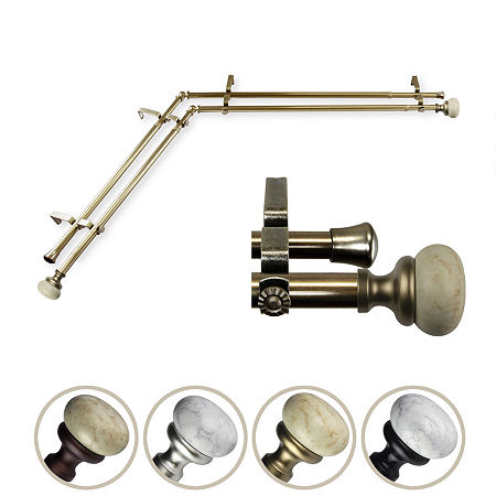 Click here for Rod Desyne Merlyn Corner Double Curtain Rod  One S... prices