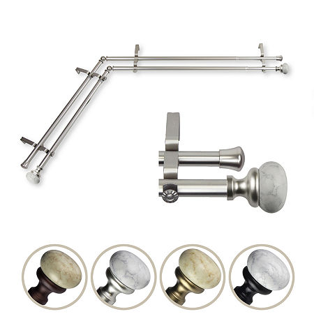 Click here for Rod Desyne Merlyn Corner Double Curtain Rod  One S... prices