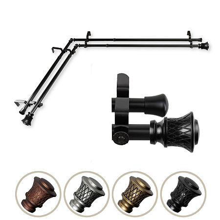 Click here for Rod Desyne Lennart Corner Double Curtain Rod  One... prices