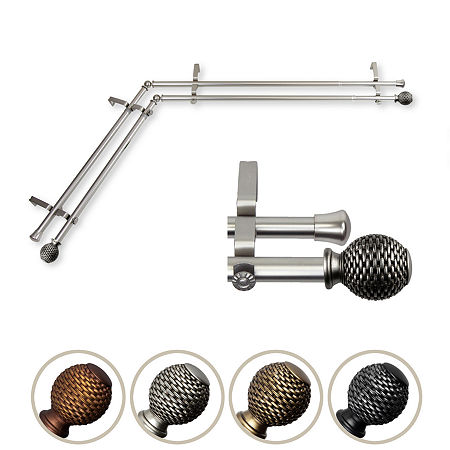 Click here for Rod Desyne Ozana Corner Double Curtain Rod  One Si... prices