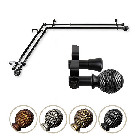 Click here for Rod Desyne Ozana Corner Double Curtain Rod  One Si... prices