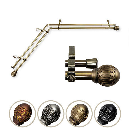 Click here for Rod Desyne Tyoma Corner Double Curtain Rod  One Si... prices