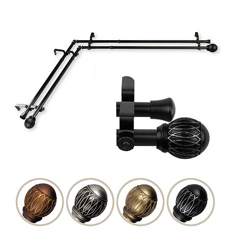 Click here for Rod Desyne Tyoma Corner Double Curtain Rod  One Si... prices
