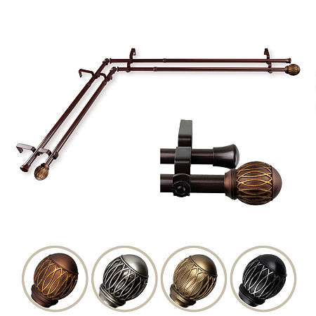 Click here for Rod Desyne Tyoma Corner Double Curtain Rod  One Si... prices