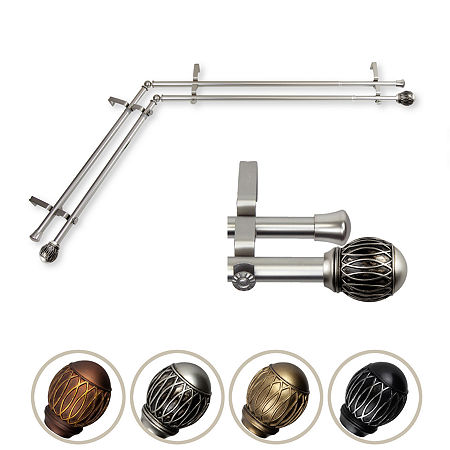 Click here for Rod Desyne Tyoma Corner Double Curtain Rod  One Si... prices