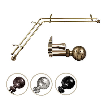 Click here for Rod Desyne Arman Corner Double Curtain Rod  One Si... prices