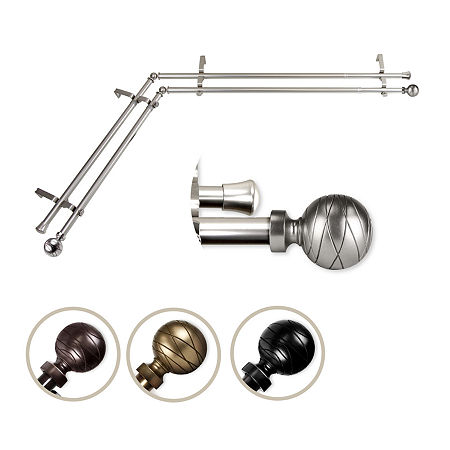 Click here for Rod Desyne Arman Corner Double Curtain Rod  One Si... prices