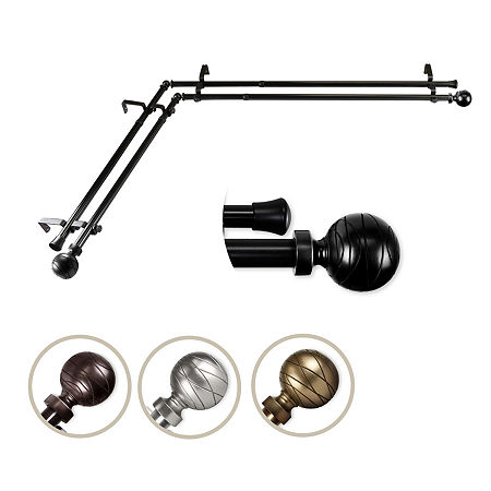 Click here for Rod Desyne Arman Corner Double Curtain Rod  One Si... prices