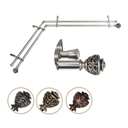 Click here for Rod Desyne Eleanor Corner Double Curtain Rod  One... prices