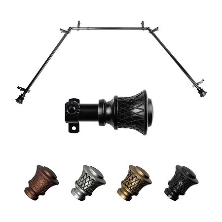 Click here for Rod Desyne Lennart Bay Window Rod  One Size  Black prices