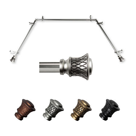 Click here for Rod Desyne Lennart Bay Window Rod  One Size  Silve... prices