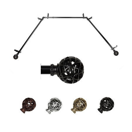 Click here for Rod Desyne Leanette Bay Window Rod  One Size  Blac... prices