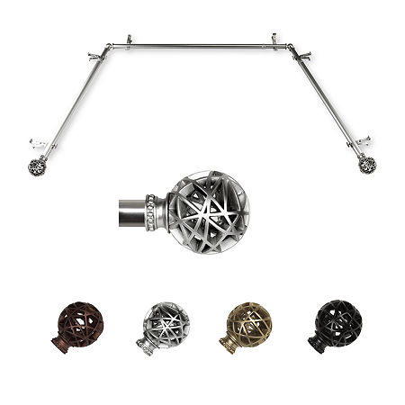 Click here for Rod Desyne Leanette Bay Window Rod  One Size  Silv... prices