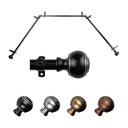 Click here for Rod Desyne Jaylin Bay Window Rod  One Size  Black prices