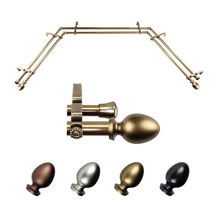 Click here for Rod Desyne Emeka Double Bay Window Rod  One Size... prices