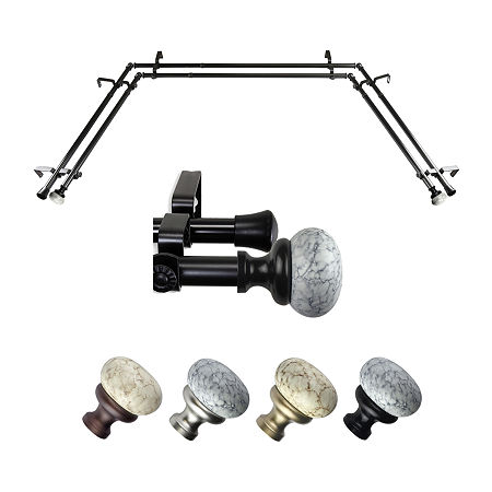 Click here for Rod Desyne Merlyn Double Bay Window Rod  One Size... prices